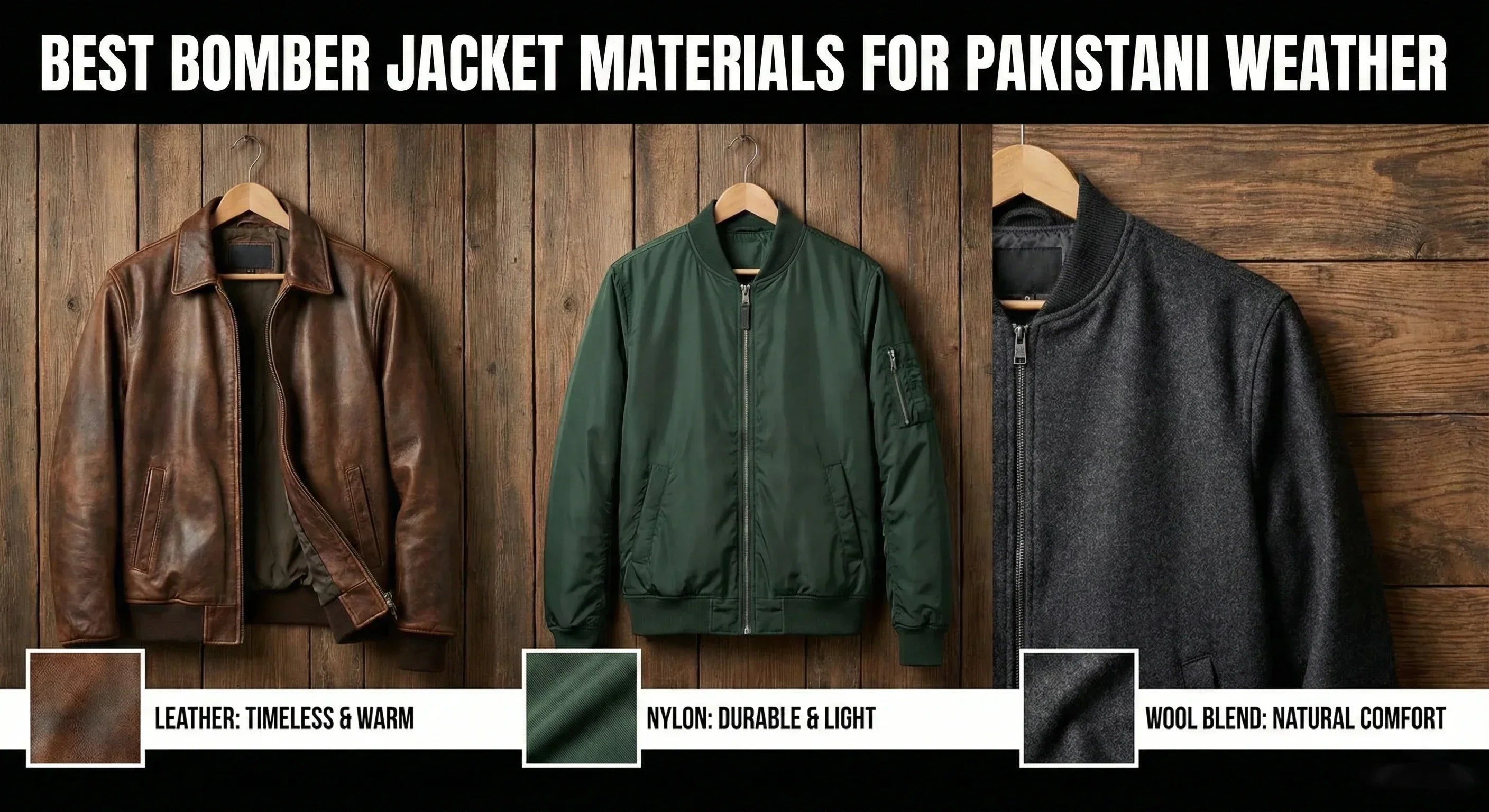 Best Bomber Jacket Materials for Pakistani Weather – Khambra Sports