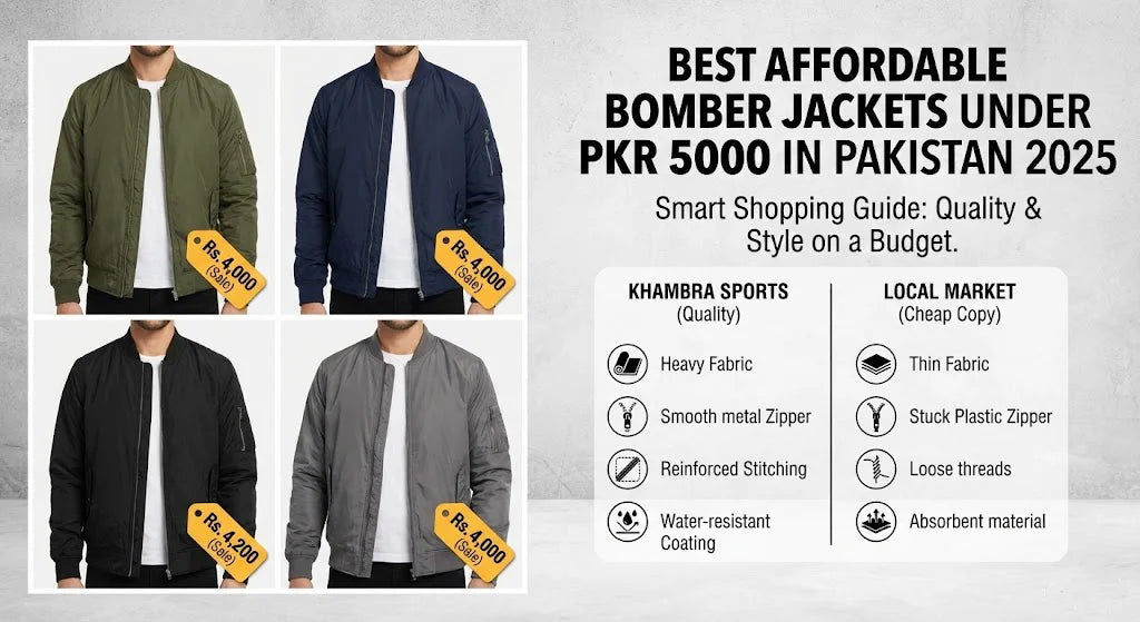 Best Affordable Bomber Jackets Under PKR 5000 in Pakistan – Khambra Sports